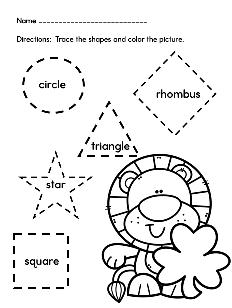 Simple Shapes Print and Go! | Made By Teachers