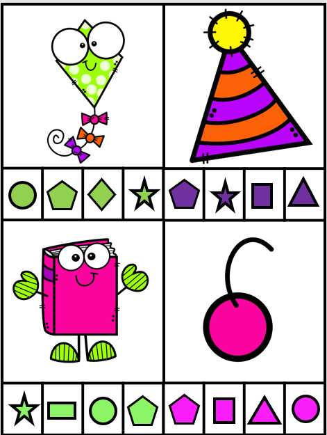 Simple Shapes Print and Go! | Made By Teachers