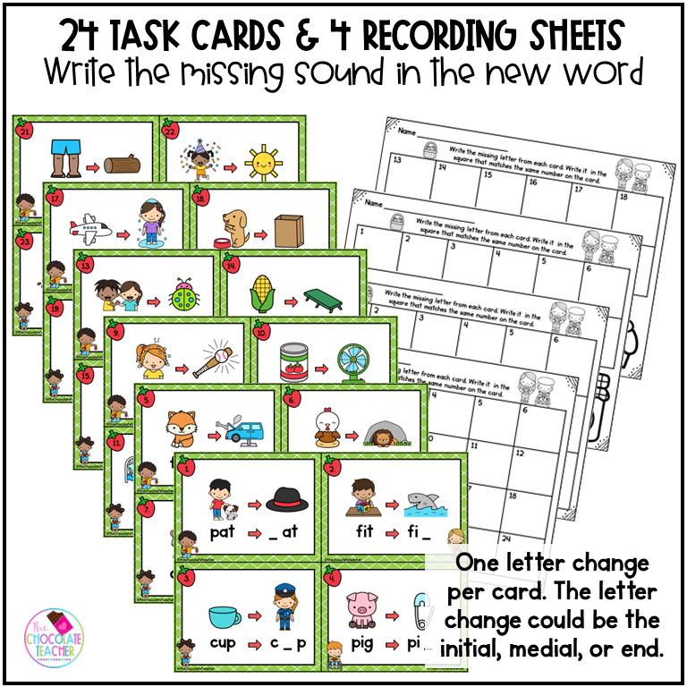 Phoneme Letter Substitution - CVC Words - Write the Room | Made By Teachers