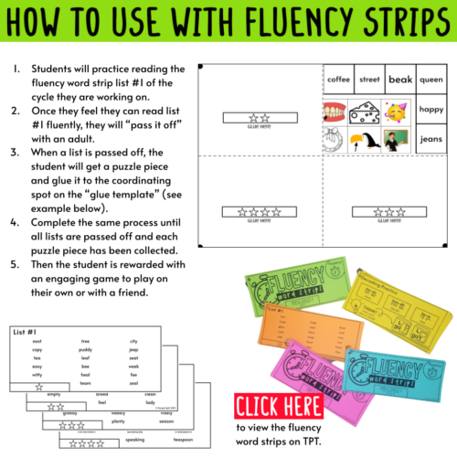 2nd Grade Fluency Center BUNDLE Decoding Strips & Phonics Games ...
