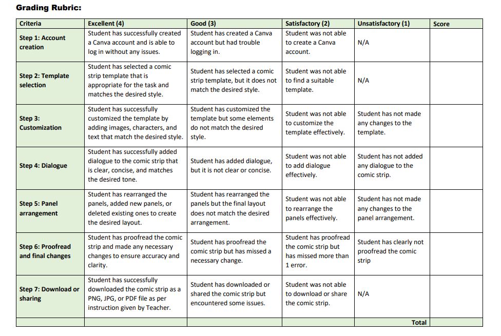 Canva - Create a Comic Strip - Assignment for Students | Made By Teachers