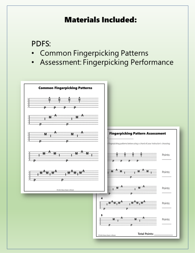 FINGERPICKING for Beginning Guitar Classes | Made By Teachers