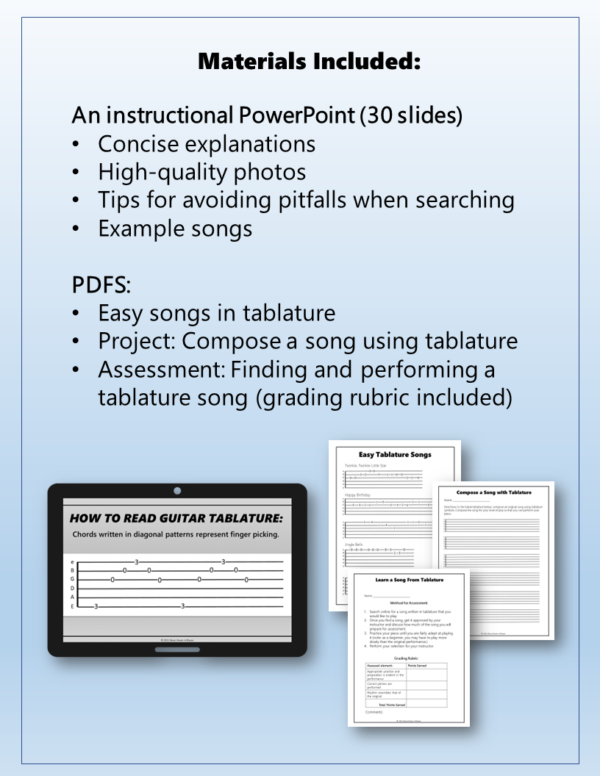 READING TABLATURE for Beginning Guitar Classes | Made By Teachers