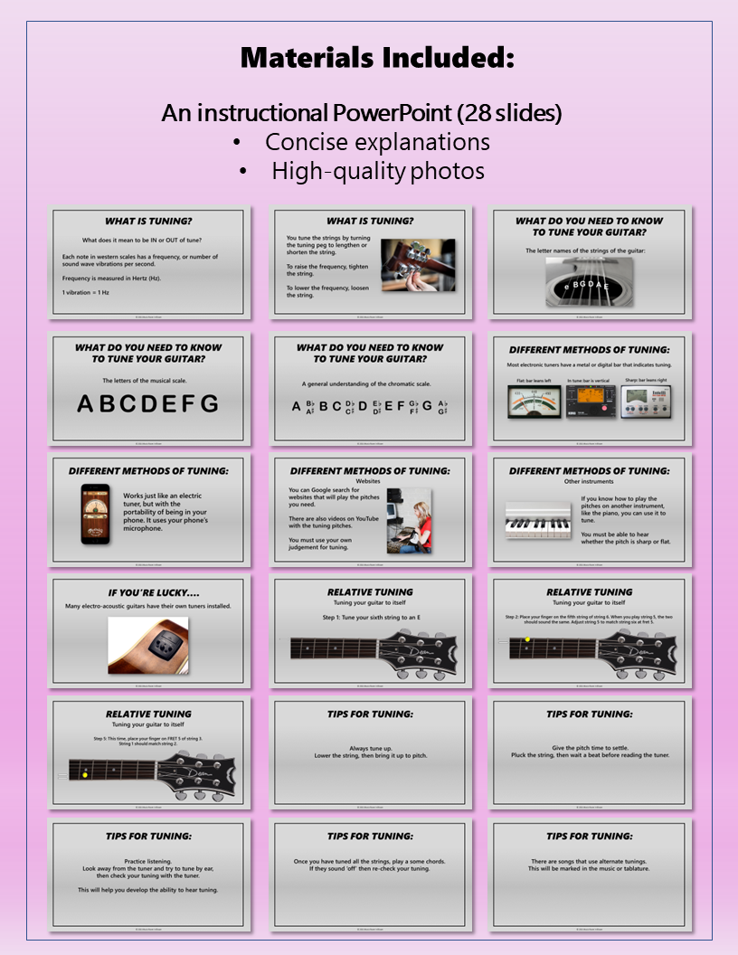 GUITAR TUNING for beginning guitar classes | Made By Teachers