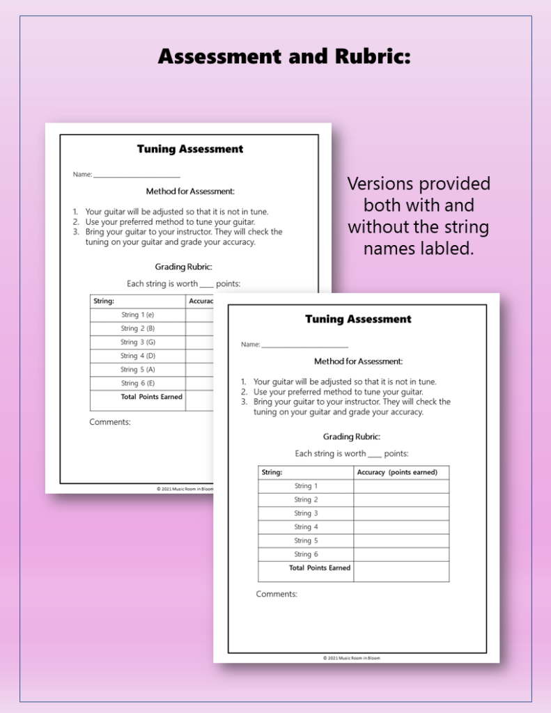 GUITAR TUNING for beginning guitar classes | Made By Teachers