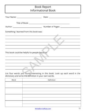 Book Report Forms | Made By Teachers