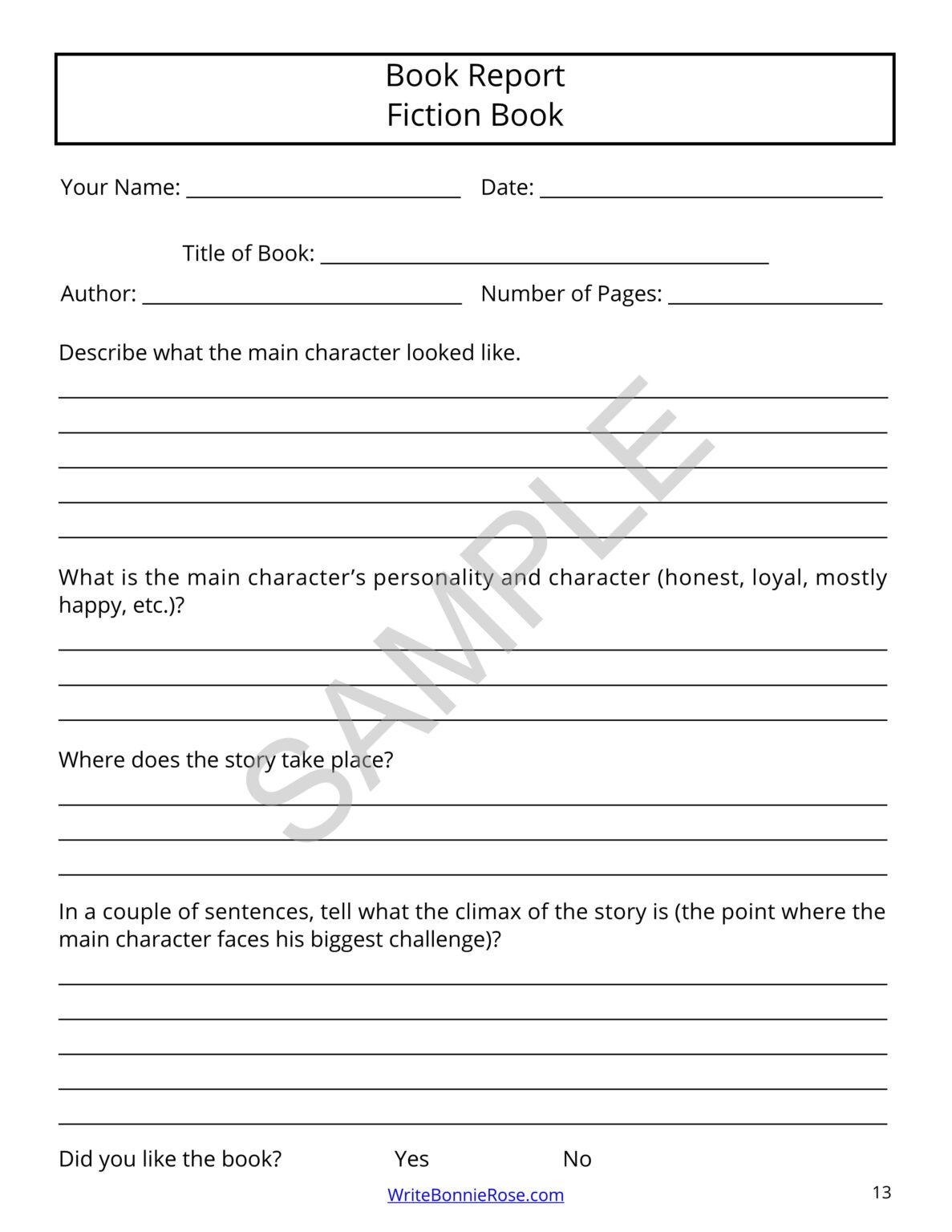 Book Report Forms | Made By Teachers