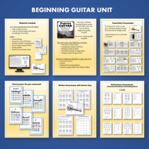 BEGINNING GUITAR BUNDLE for Middle and High School Music Classes | Made ...
