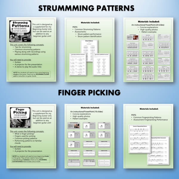 BEGINNING GUITAR BUNDLE for Middle and High School Music Classes | Made ...