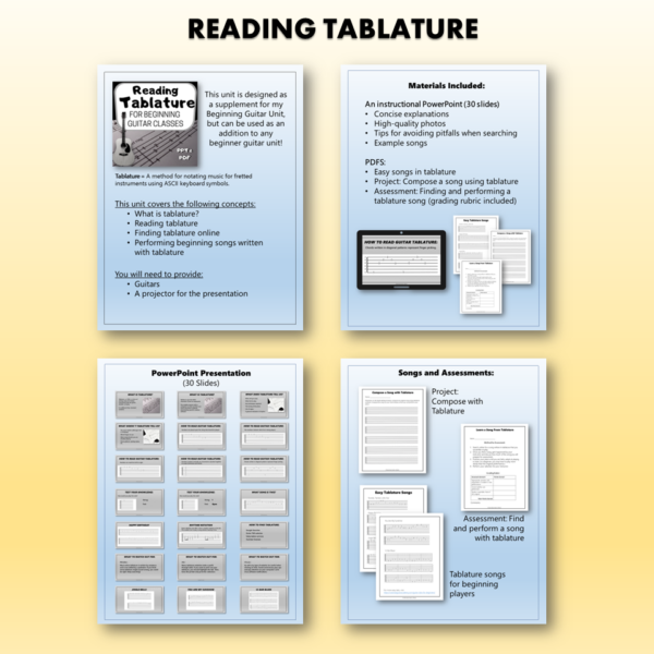 BEGINNING GUITAR BUNDLE for Middle and High School Music Classes | Made ...