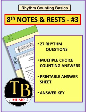 COUNTING RHYTHMS: 8th Notes & Rests #3 | Made By Teachers