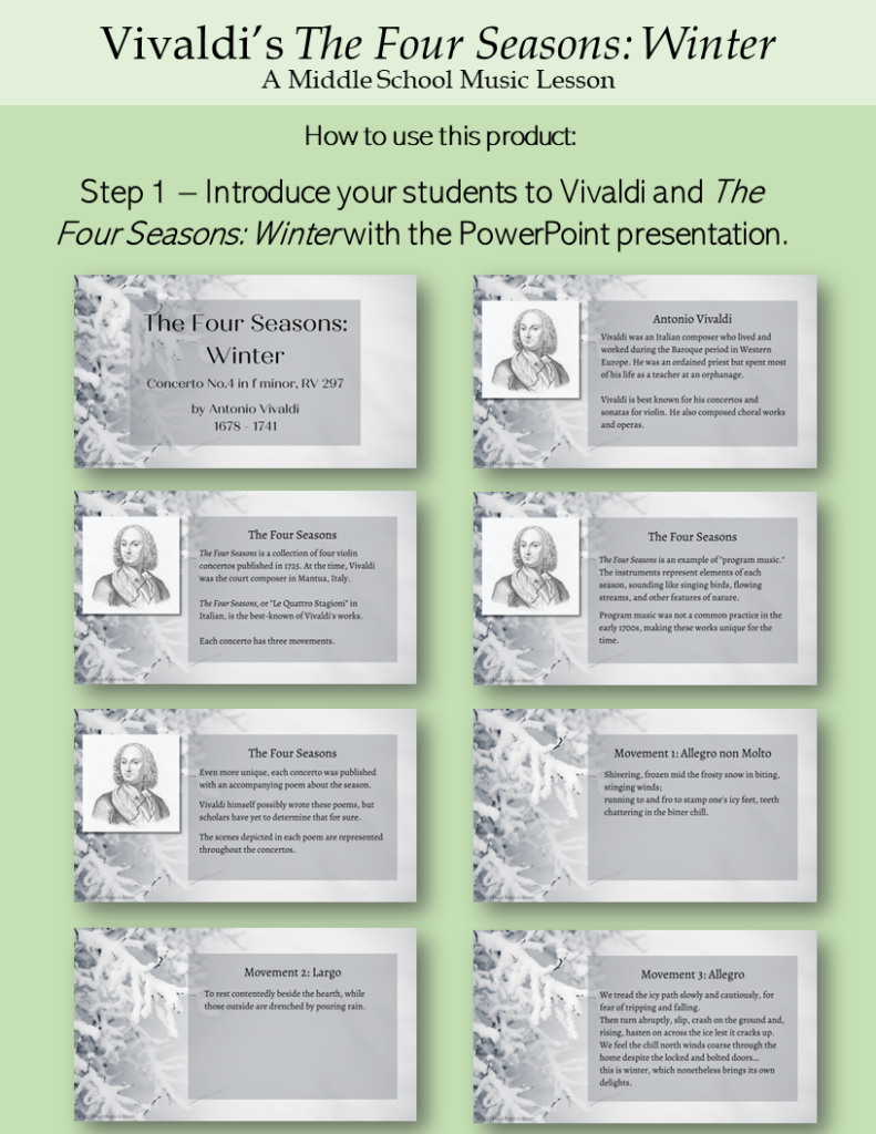 VIVALDI'S FOUR SEASONS WINTER a Middle School Music Lesson | Made By ...
