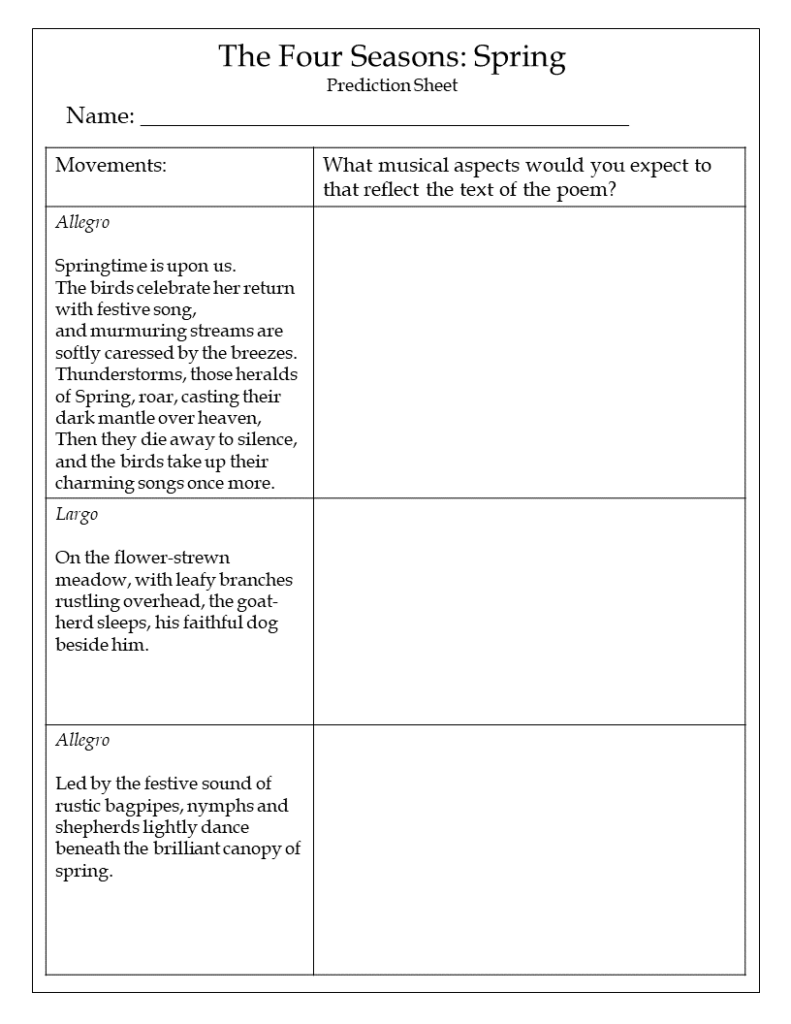 BUNDLE of VIVALDI'S FOUR SEASONS a Middle School Music Unit | Made By ...