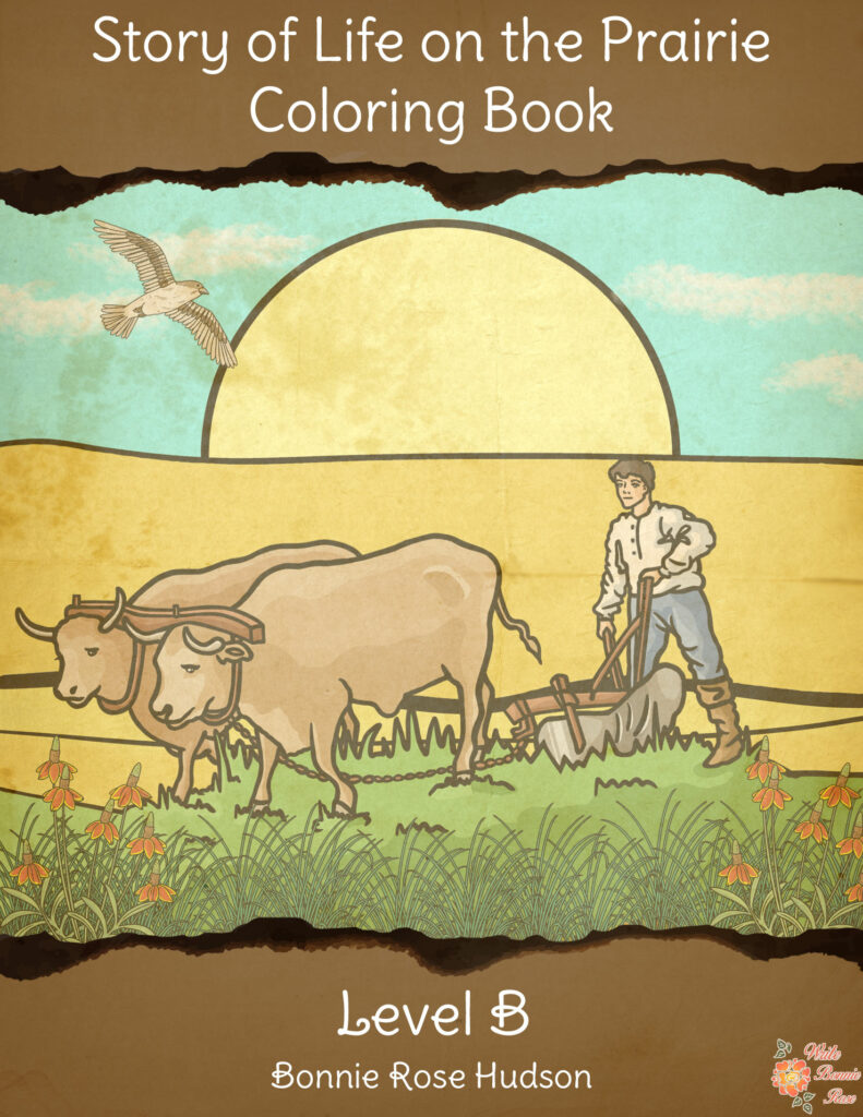 Story of Life on the Prairie Coloring Book-Level B | Made By Teachers