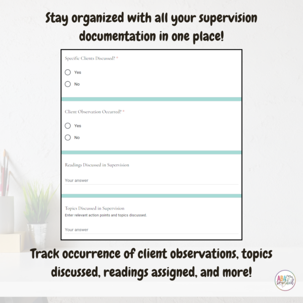 Supervision Documentation Form and Competency Tracker | 5th Edition ...