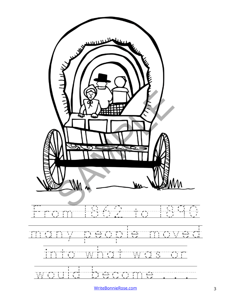 Story of Life on the Prairie Coloring Book-Level B | Made By Teachers