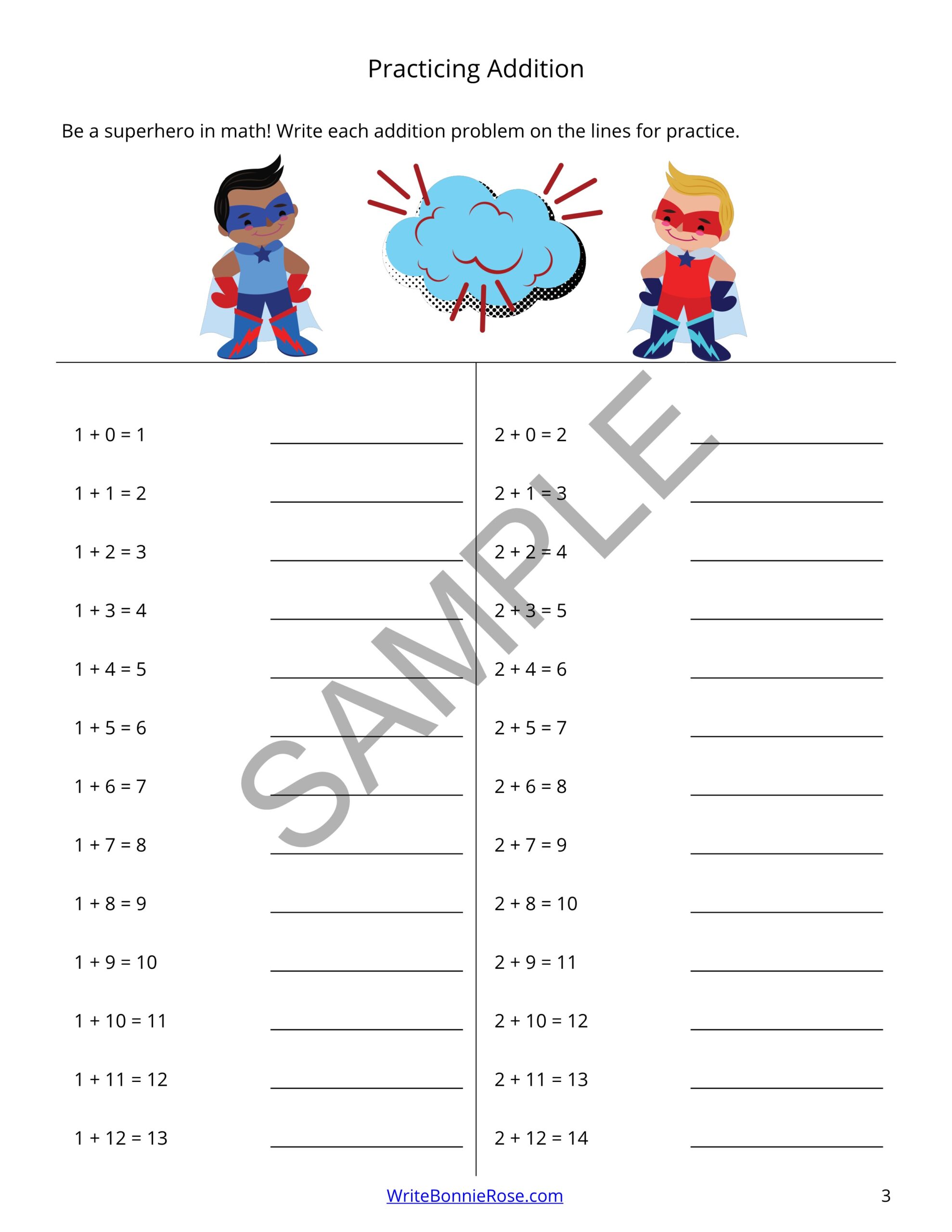 Addition Practice with Superheroes | Made By Teachers