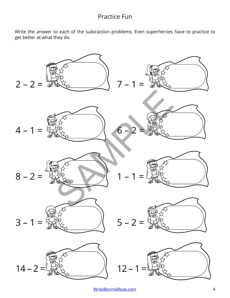 Subtraction Practice with Superheroes | Made By Teachers