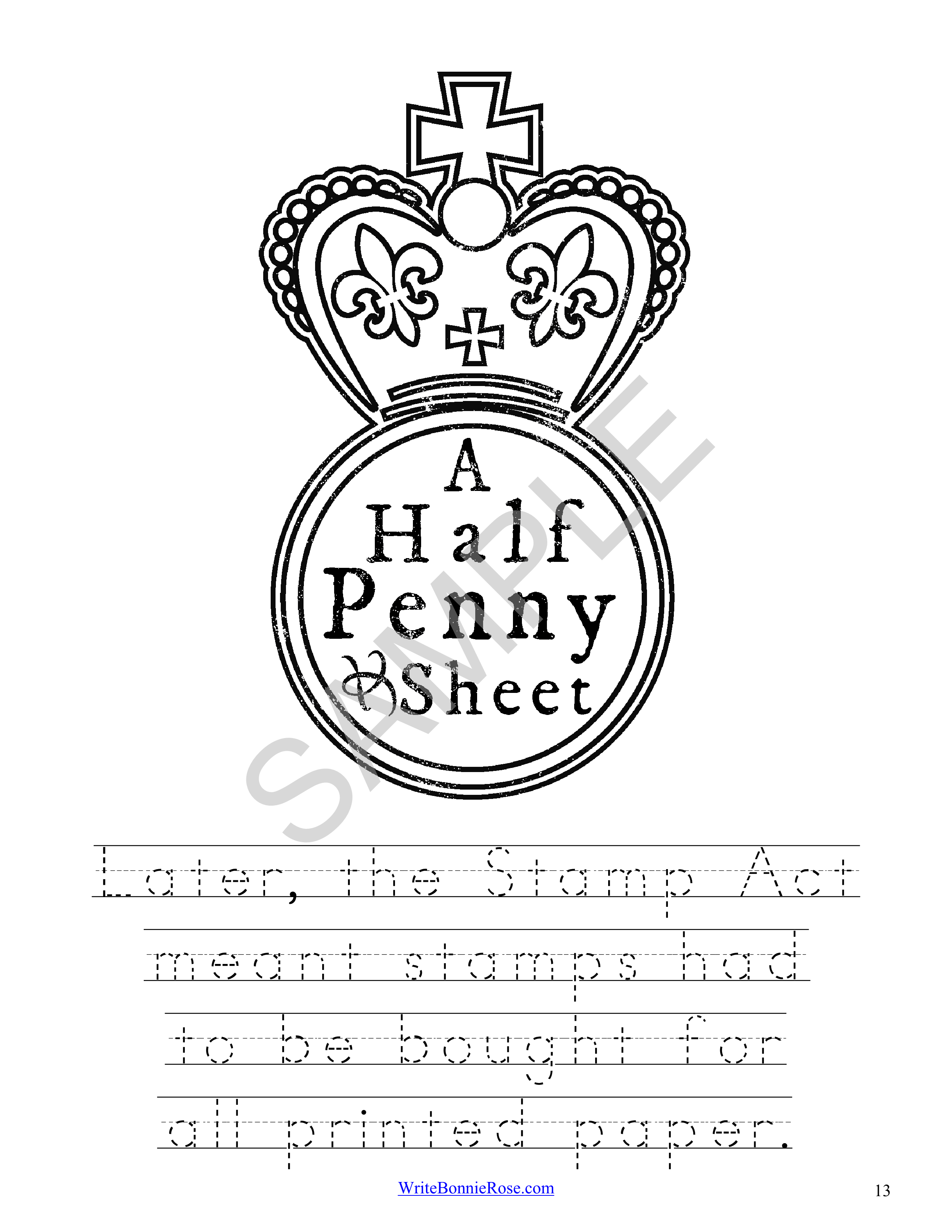 Story of the American Revolution Coloring Book-Level B | Made By Teachers