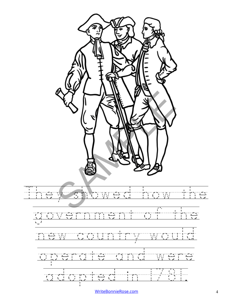 Story of the U.S. Constitution and Bill of Rights Coloring Book-Level B ...