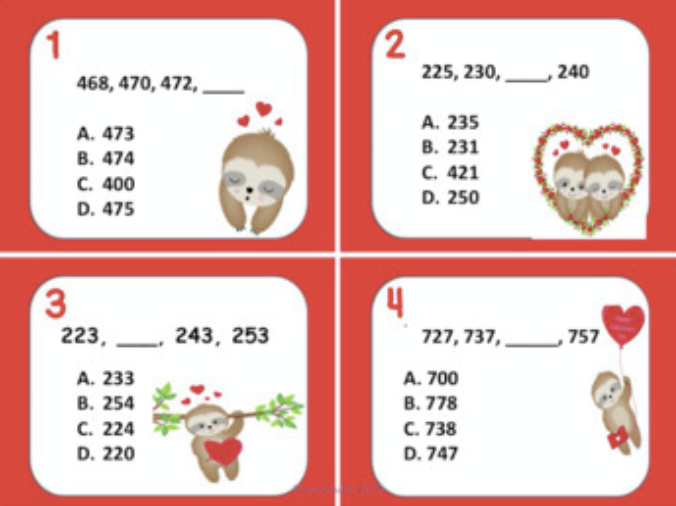 Valentine's Math Task Cards #GRAND20 | Made By Teachers