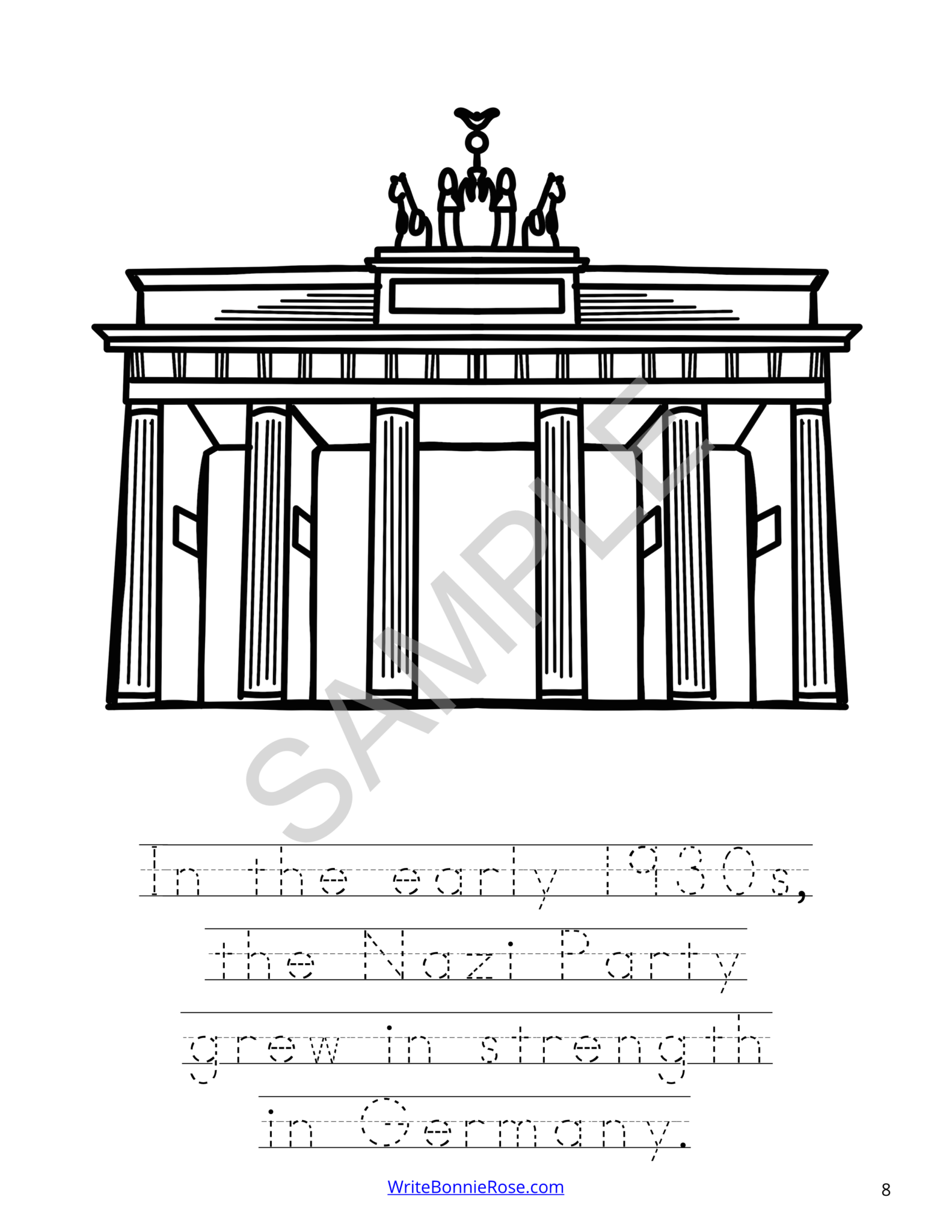 Story of World War II Coloring Book-Level B | Made By Teachers