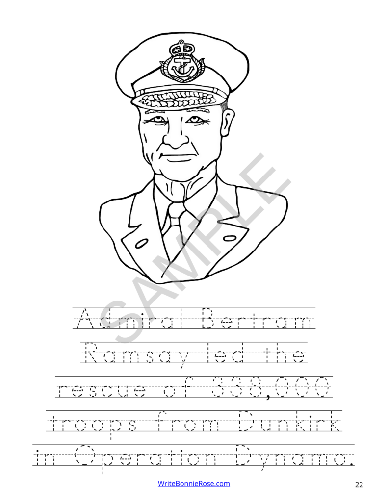 Story of World War II Coloring Book-Level B - Made By Teachers