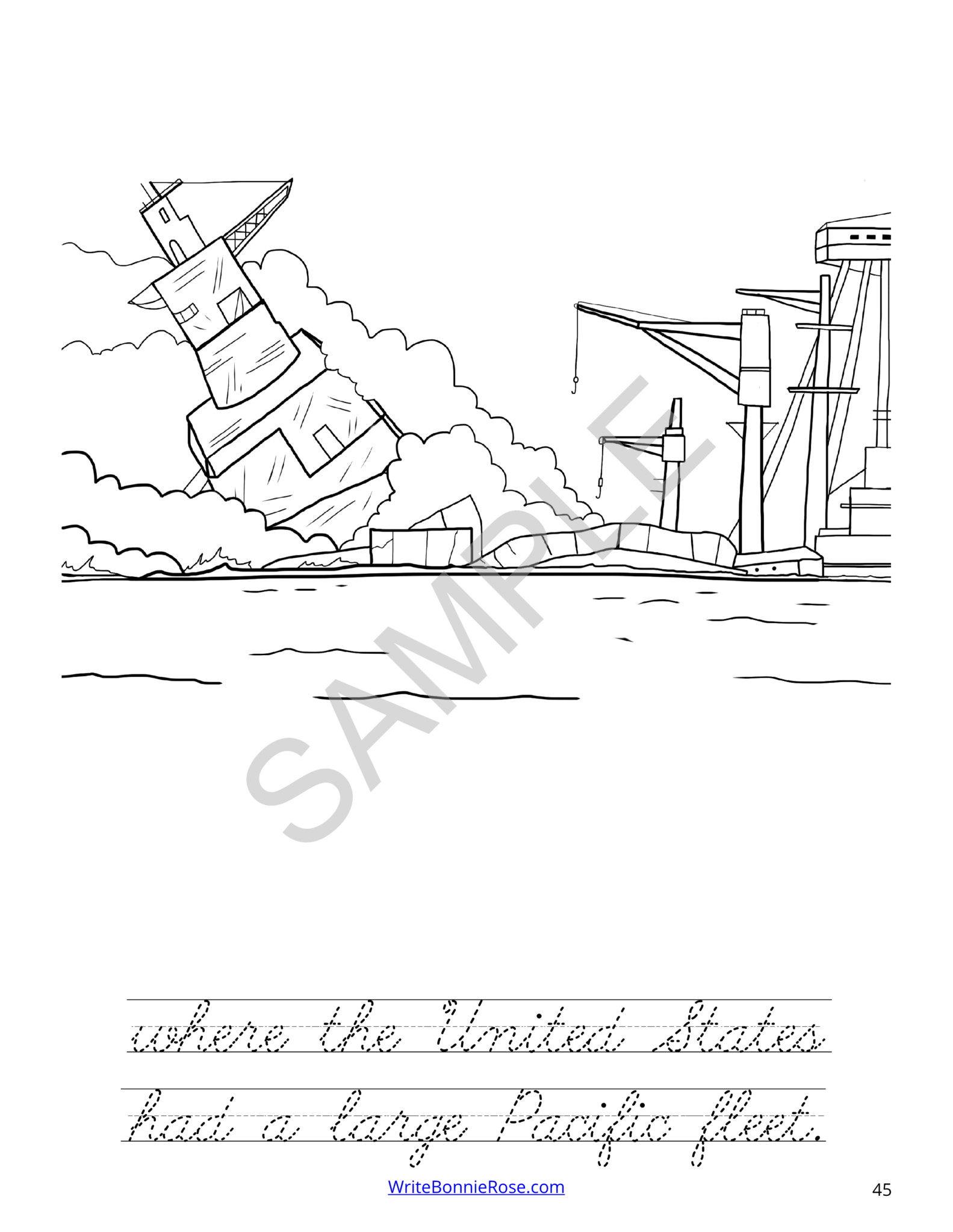 Story of World War II Coloring Book-Level C | Made By Teachers