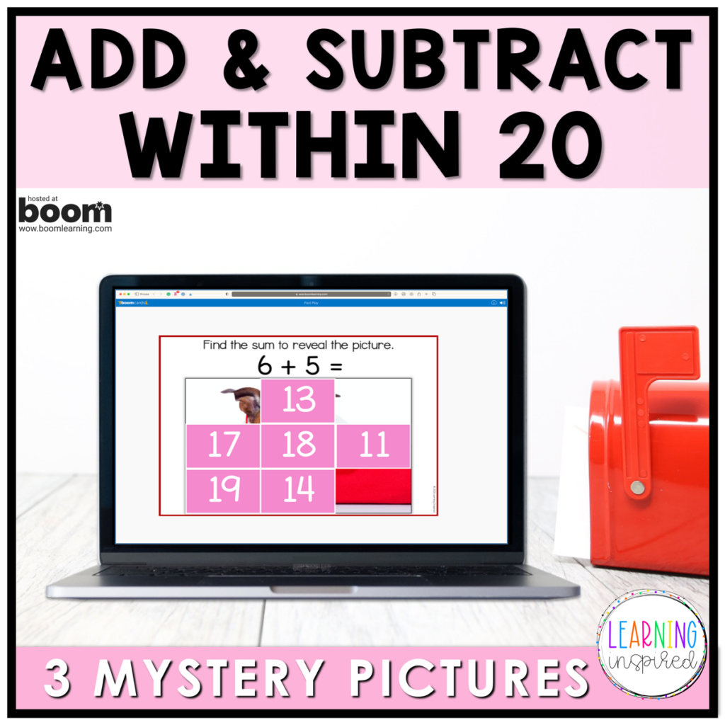 Addition & Subtraction Valentine's Day Mystery Picture Boom™ Cards ...