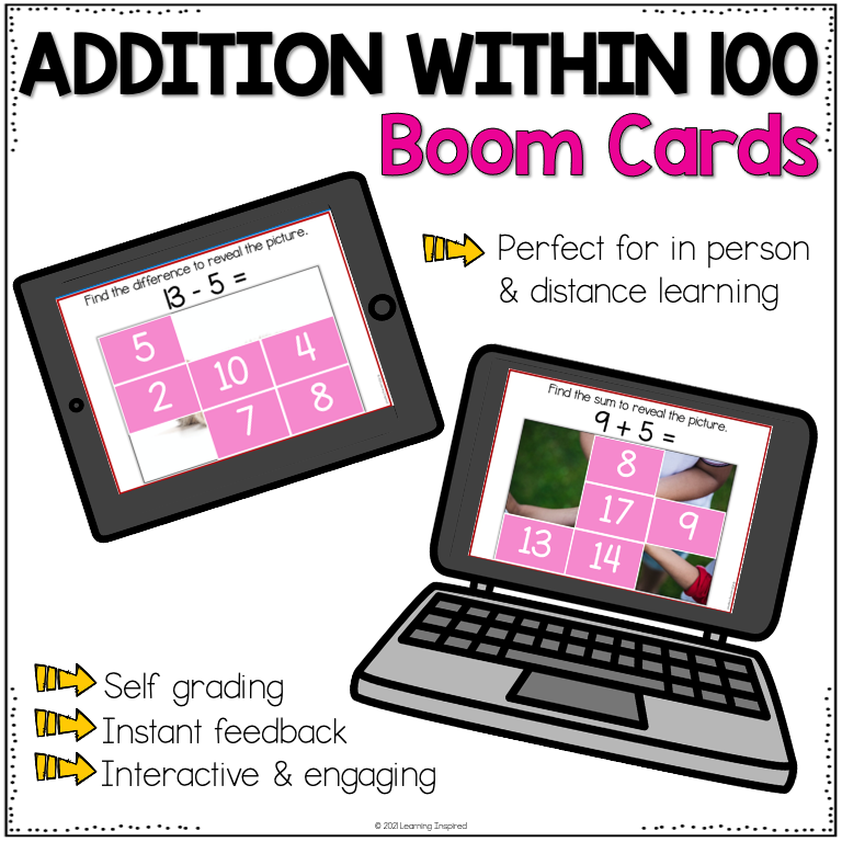 Addition & Subtraction Valentine's Day Mystery Picture Boom™ Cards ...