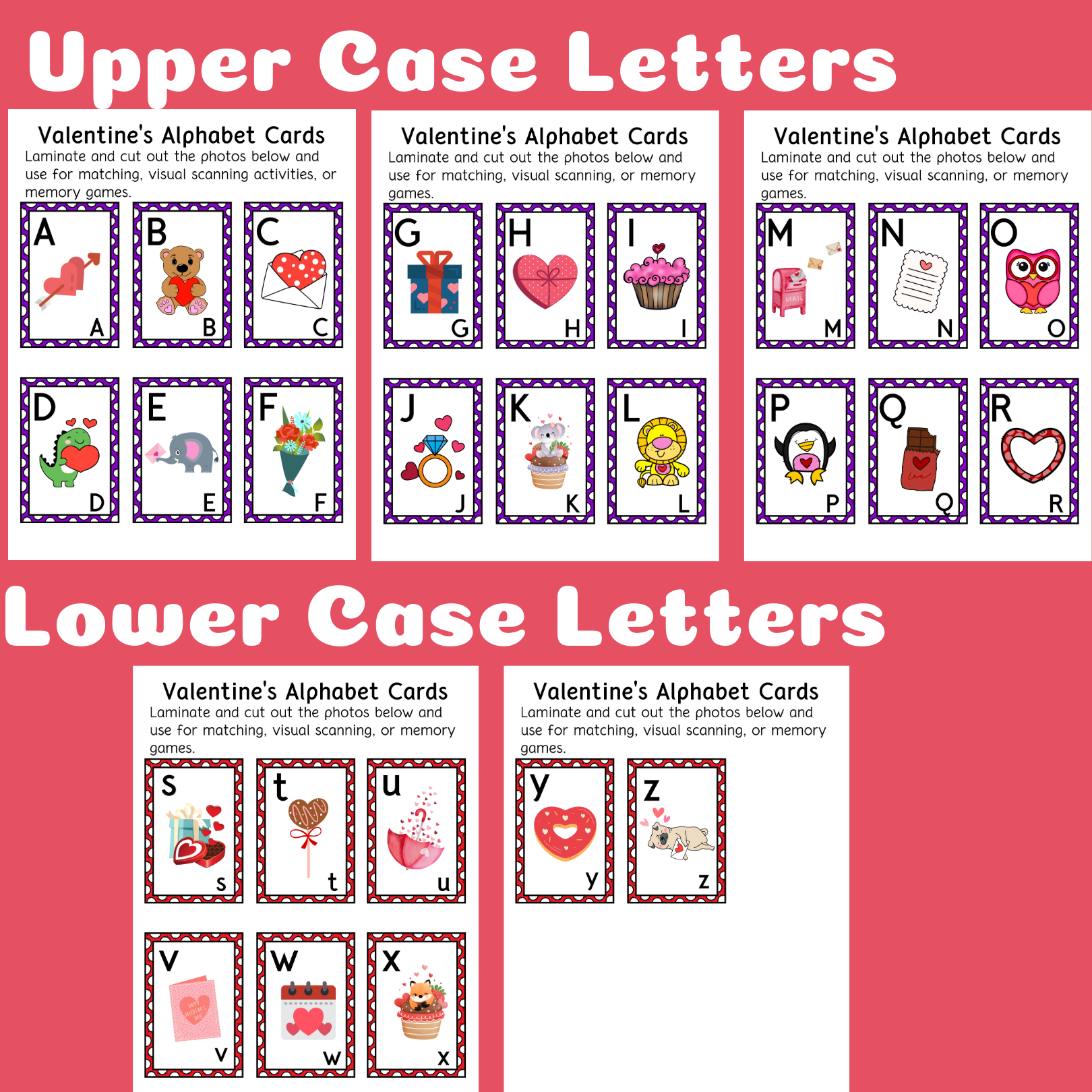 Valentine's Day Memory and Game Cards | Made By Teachers