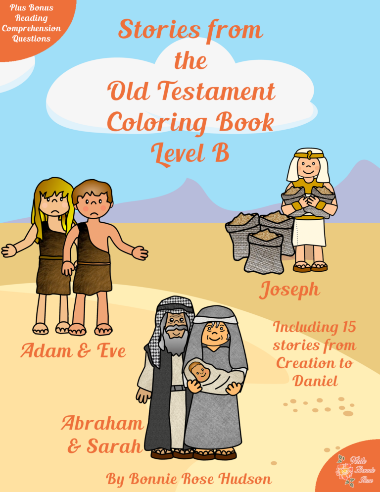 Stories From the Old Testament Coloring Book-Level B | Made By Teachers