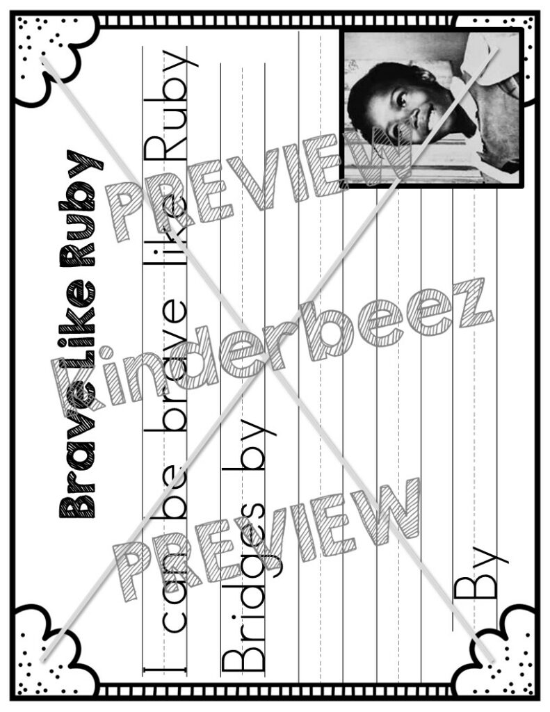 Ruby Bridges Craft Kindergarten, Black History Month Kindergarten ...