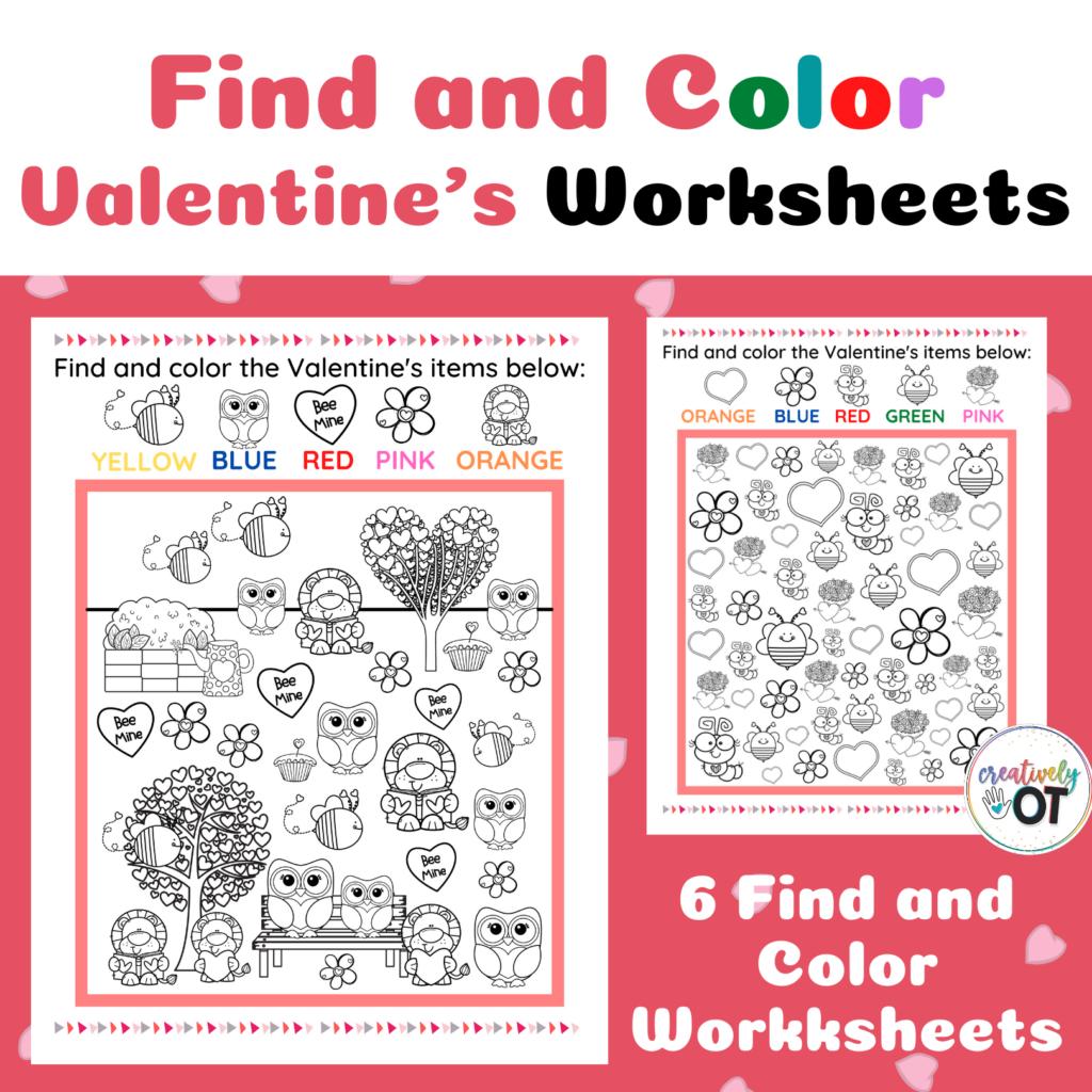Find and Color Valentine's Day Worksheets | Made By Teachers