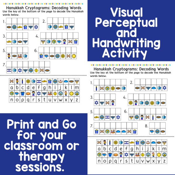 Hanukkah Cryptogram and Decoding Worksheets - Made By Teachers