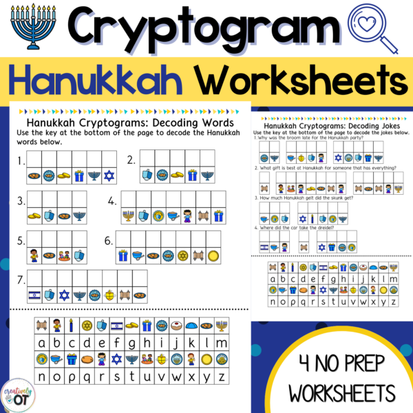Hanukkah Cryptogram and Decoding Worksheets | Made By Teachers