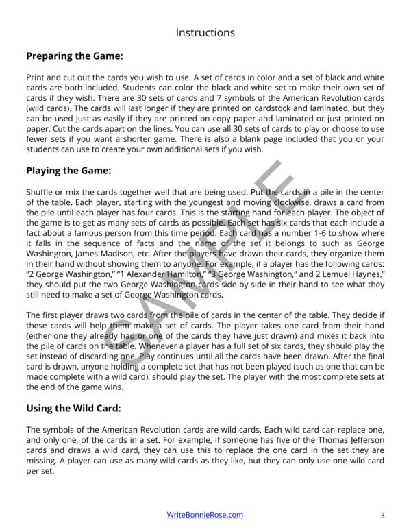 American Revolution & Founding Fathers Card Game | Made By Teachers