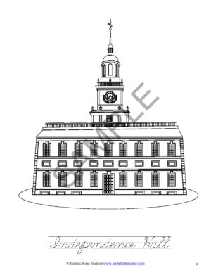 U.S. Landmarks and Monuments Coloring Book with Cursive Copywork | Made ...
