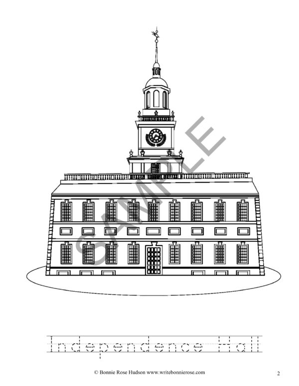 U.S. Landmarks and Monuments Coloring Book with Print Copywork | Made ...