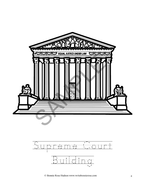 U.S. Landmarks and Monuments Coloring Book with Print Copywork | Made ...