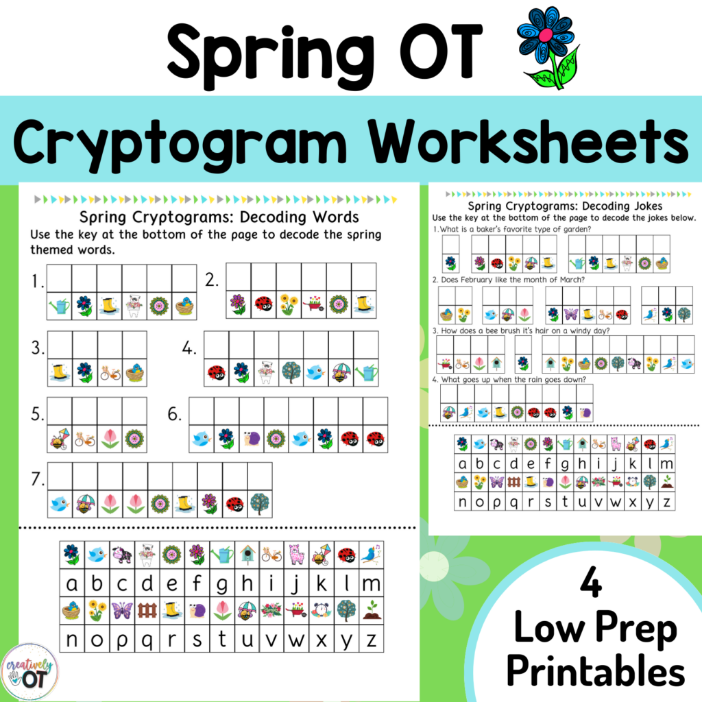 Spring Cryptogram And Decoding Worksheets Made By Teachers