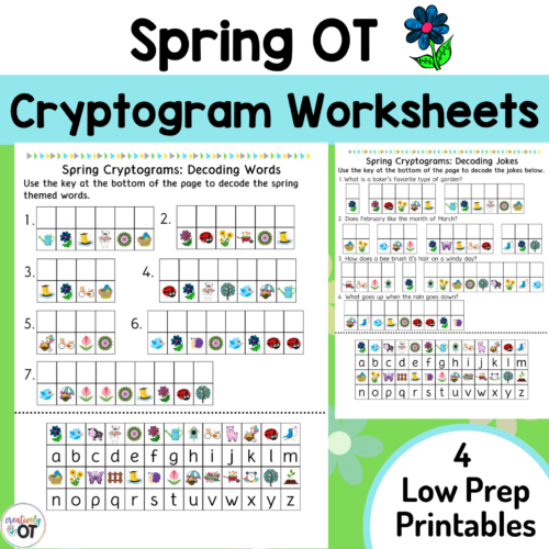 Spring Cryptogram and Decoding Worksheets | Made By Teachers