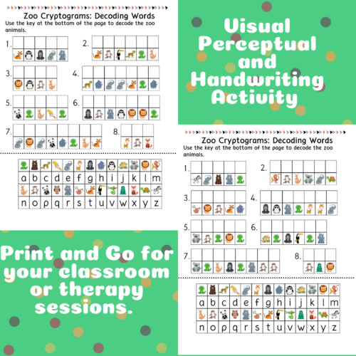 Zoo Cryptogram and Decoding Worksheets | Made By Teachers