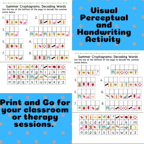 Summer Cryptogram and Decoding Worksheets | Made By Teachers