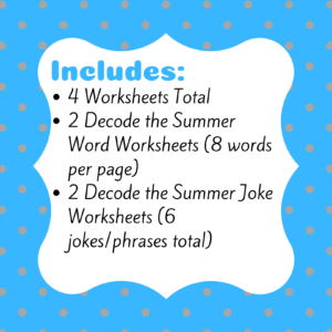 Summer Cryptogram and Decoding Worksheets | Made By Teachers