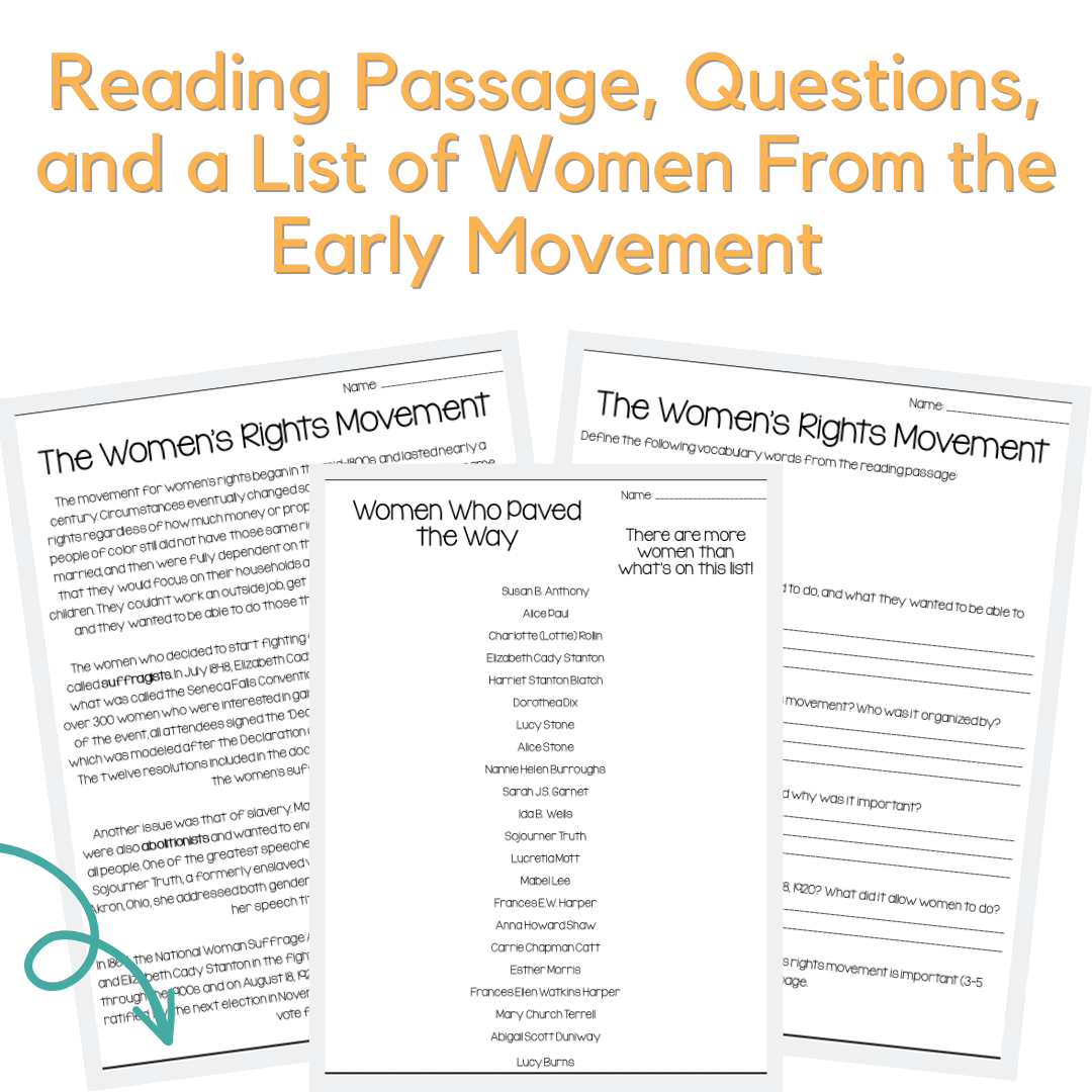 Suffrage Movement in America 2-for-1 Project | Made By Teachers