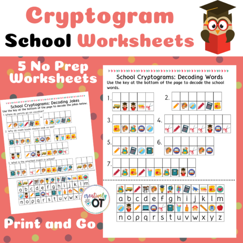 Back to School Cryptogram and Decoding Worksheets | Made By Teachers