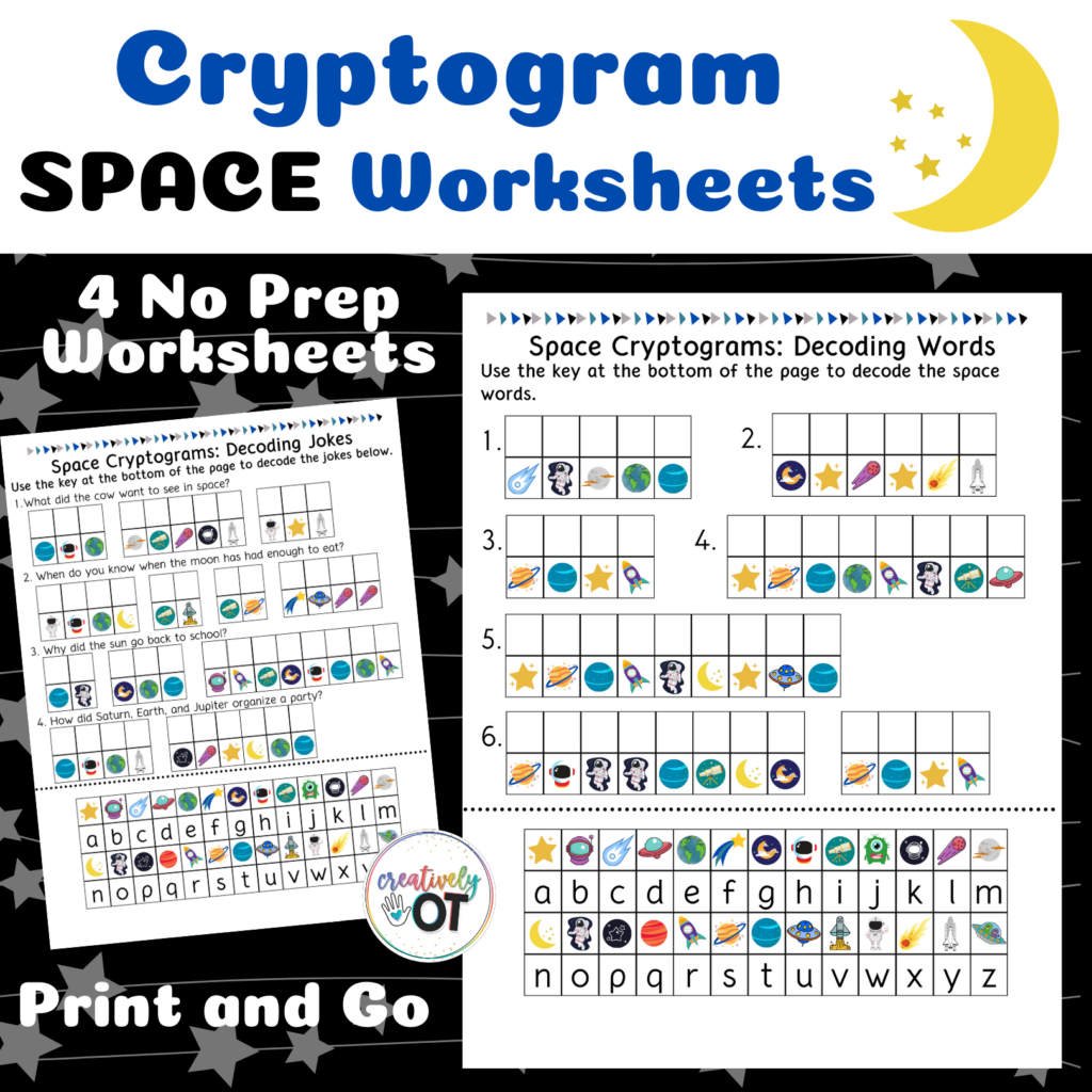 Space Cryptogram and Decoding Worksheets | Made By Teachers