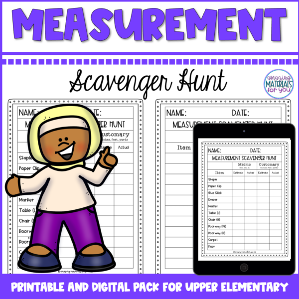 Measurement Scavenger Hunt | Made By Teachers