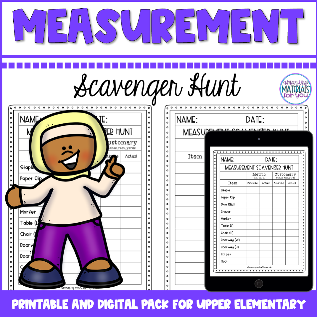 Measurement Scavenger Hunt | Made By Teachers